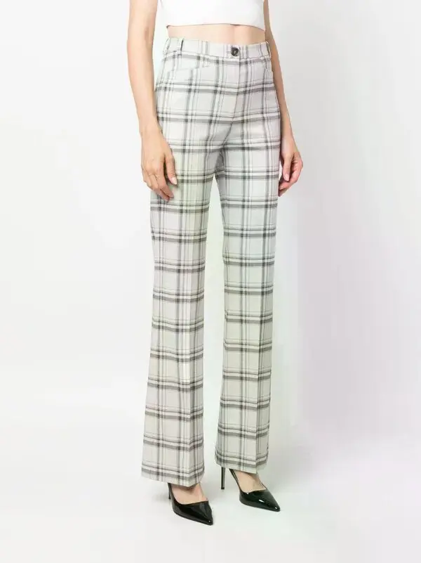 Patrizia Pepe Check-patterned Slim-fit Trousers