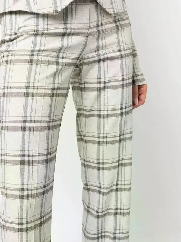 Patrizia Pepe Check-patterned Slim-fit Trousers