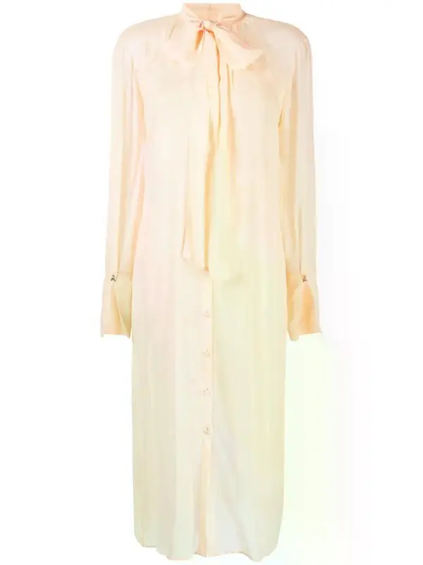 Patrizia Pepe Semi-sheer Buttoned Shirt Dress