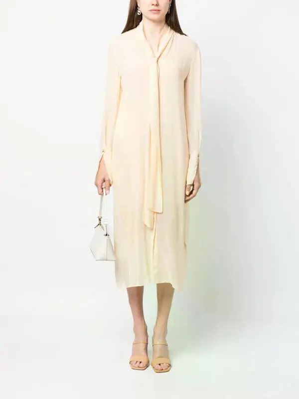 Patrizia Pepe Semi-sheer Buttoned Shirt Dress