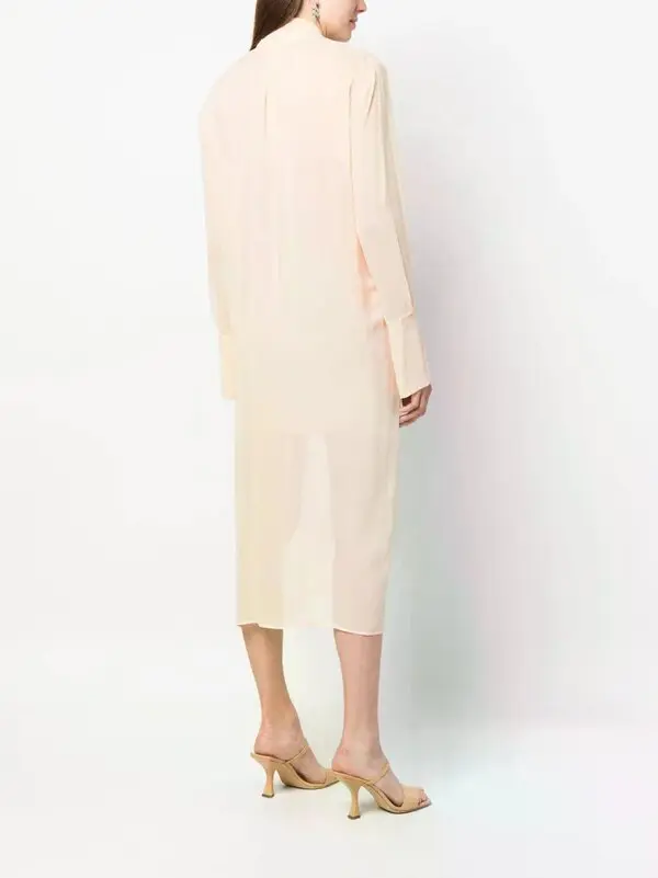 Patrizia Pepe Semi-sheer Buttoned Shirt Dress