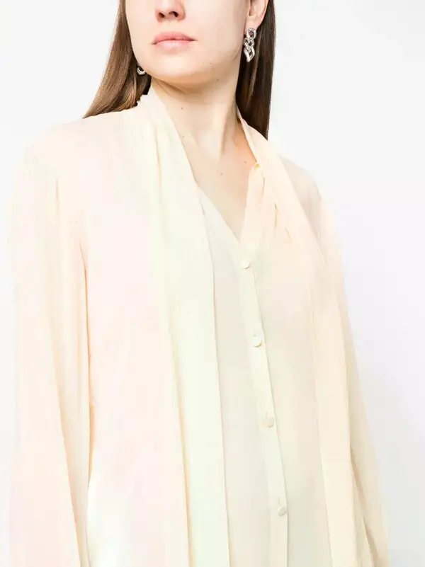Patrizia Pepe Semi-sheer Buttoned Shirt Dress