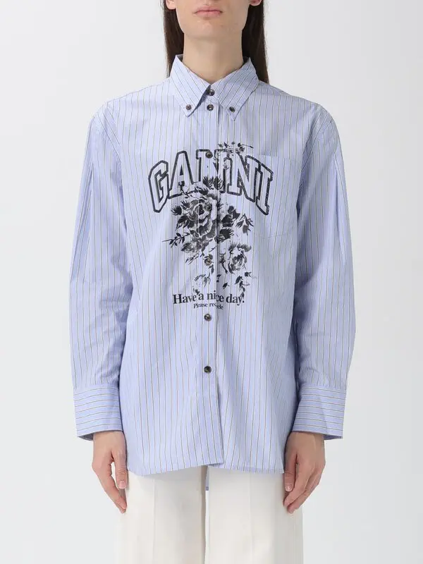 GANNI Collared Button-down Shirt