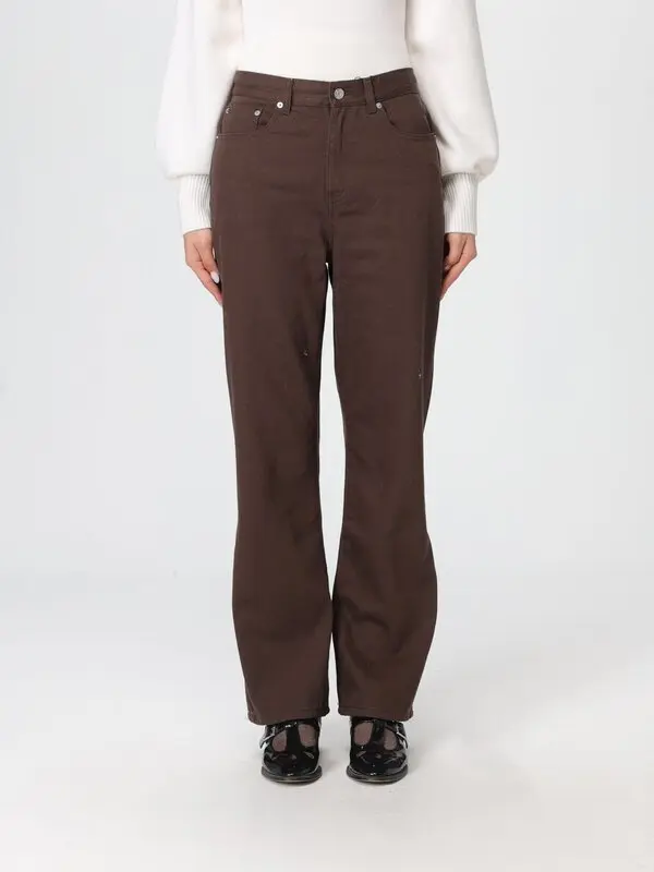 DUNST Straight Leg Jeans - Brown