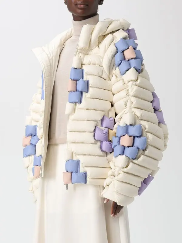 RAXXY Quilted Puffer Jacket With Embellished Accents