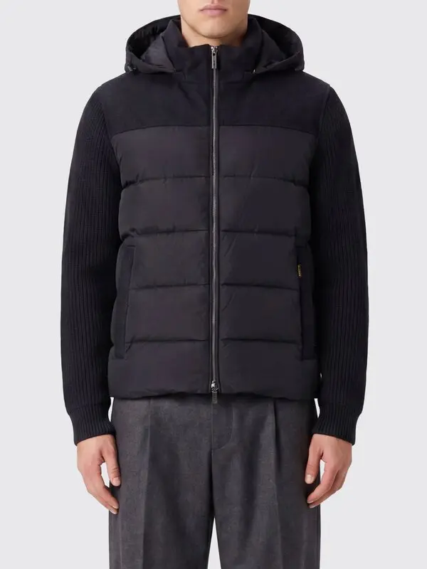 MOORER Quilted Wool And Cashmere Down Jacket With Hood - Blue