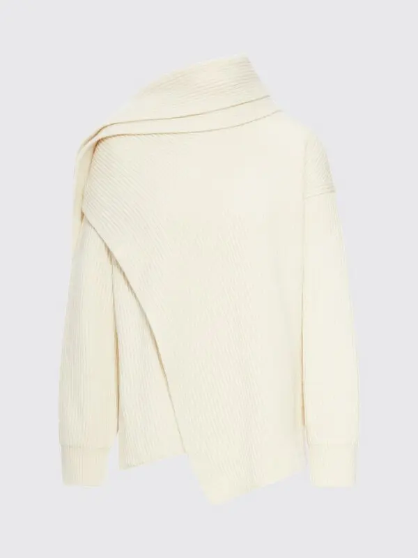 JIL SANDER Ribbed Knit Wrap Sweater