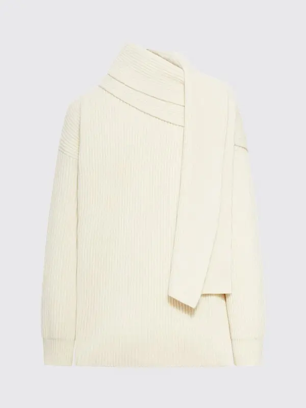 JIL SANDER Ribbed Knit Wrap Sweater