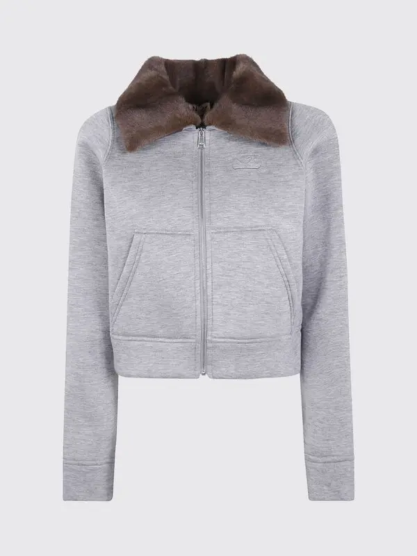 N° 21 Zip-up Sweatshirt With Fur Collar