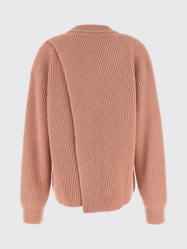 JIL SANDER Ribbed Mock Neck Sweater - Pink