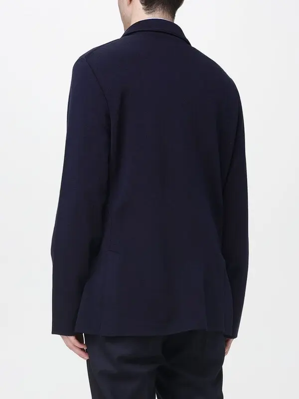 LARDINI Double Breasted Jacket - Blue