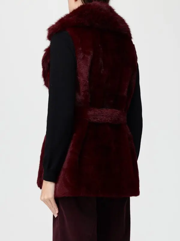 V73 Fur Coat - Red