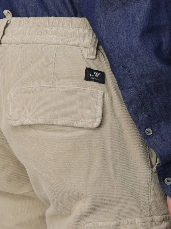 MASON'S Corduroy Cargo Pants - Beige