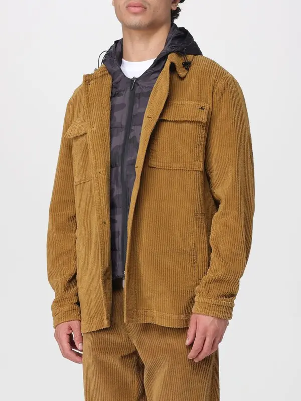 MASON'S Corduroy Jacket With Hooded Detail - Brown