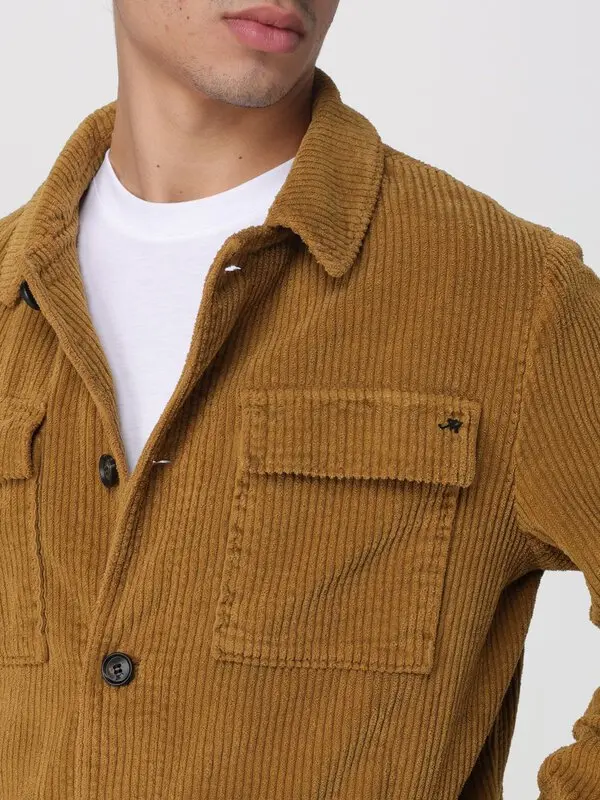 MASON'S Corduroy Jacket With Hooded Detail - Brown
