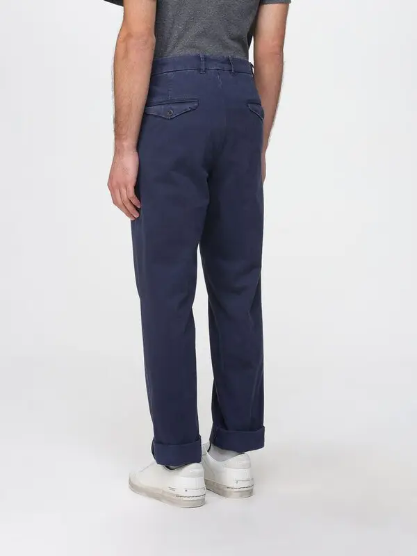 MASON'S Tailored Cotton Trousers - Navy