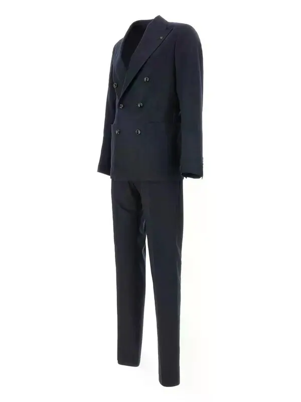 Tagliatore Peak-lapels Double-breasted Suit - Blue
