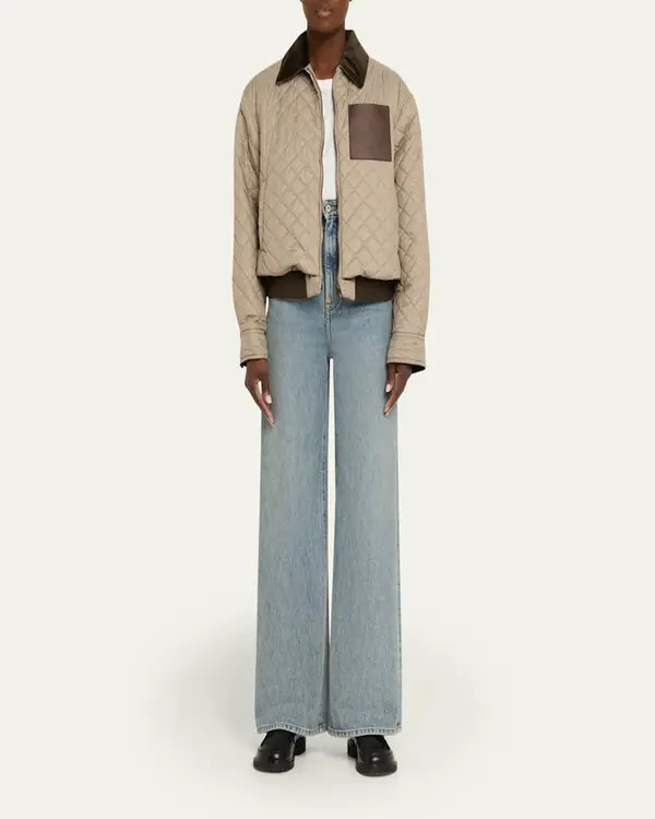 Loewe Corduroy-collar Quilted Barn Jacket