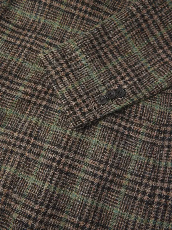 Rubinacci Prince Of Wales Checked Wool Blazer