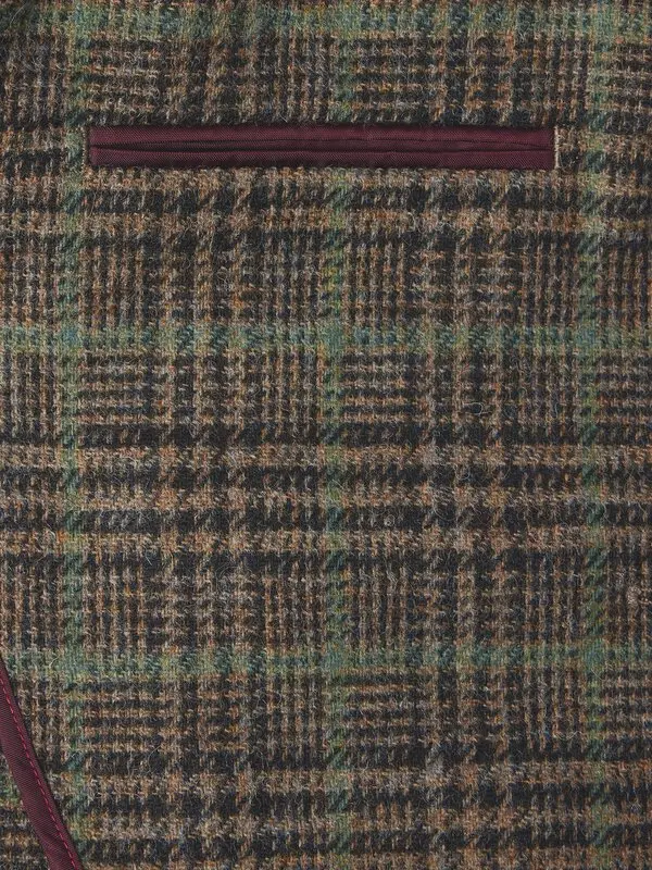 Rubinacci Prince Of Wales Checked Wool Blazer