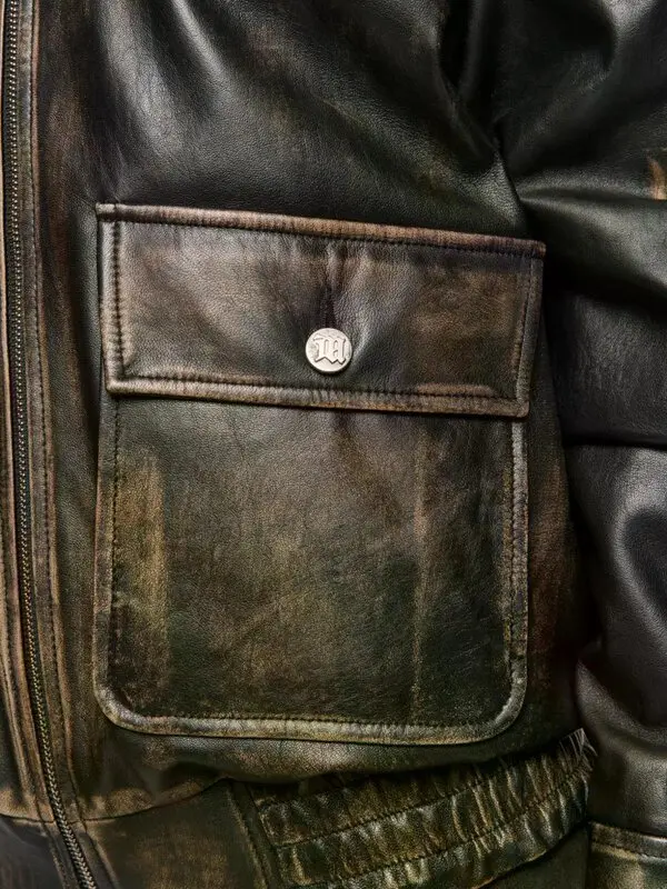 MISBHV Front-pocket Leather Jacket