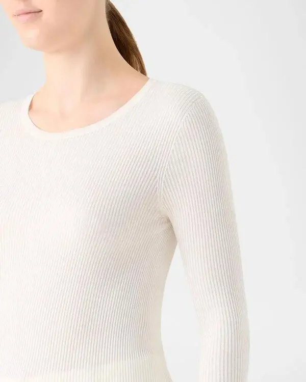 Akris Silk-cotton Ribbed Crewneck Sweater