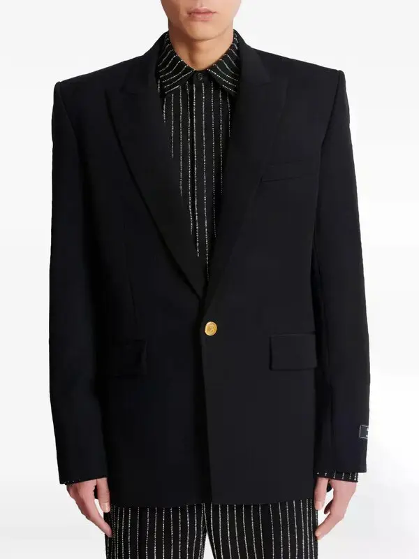 Balmain Single-button Wool Jacket