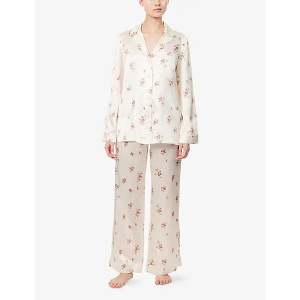 REFORMATION Ella Relaxed-fit Silk Pyjamas Set - Maven