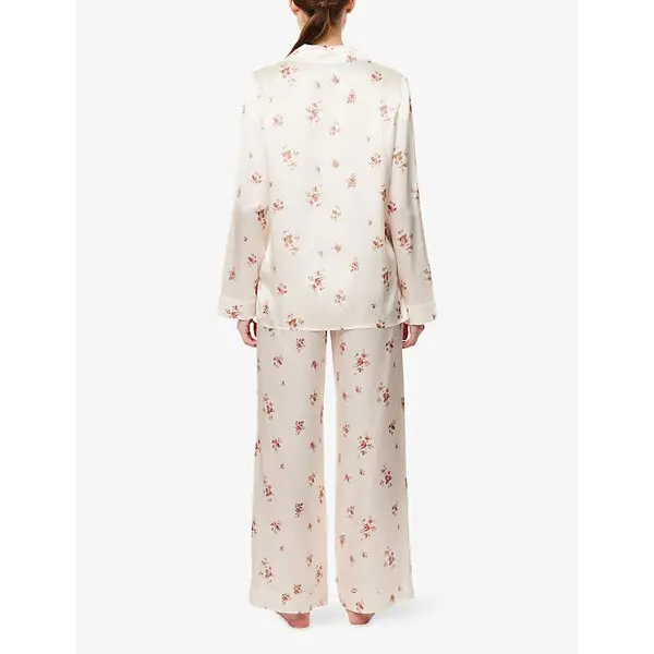 REFORMATION Ella Relaxed-fit Silk Pyjamas Set - Maven