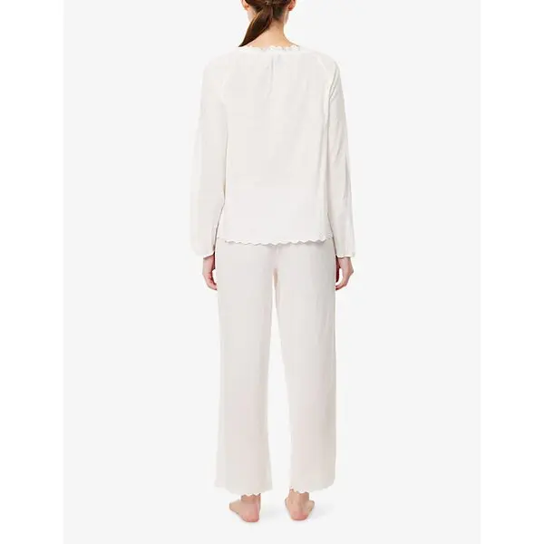 REFORMATION Paloma Ruffled Cotton Blend Pyjama Set