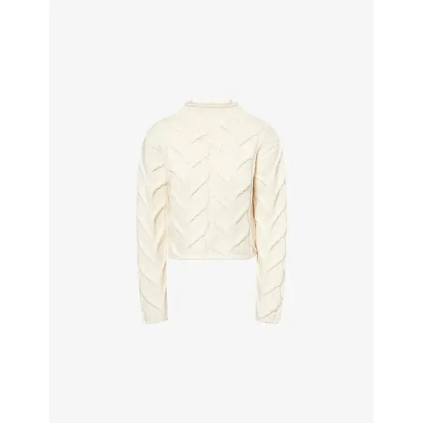 FRAME The Cable Funnel-neck Wool Jumper