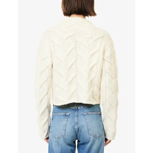 FRAME The Cable Funnel-neck Wool Jumper