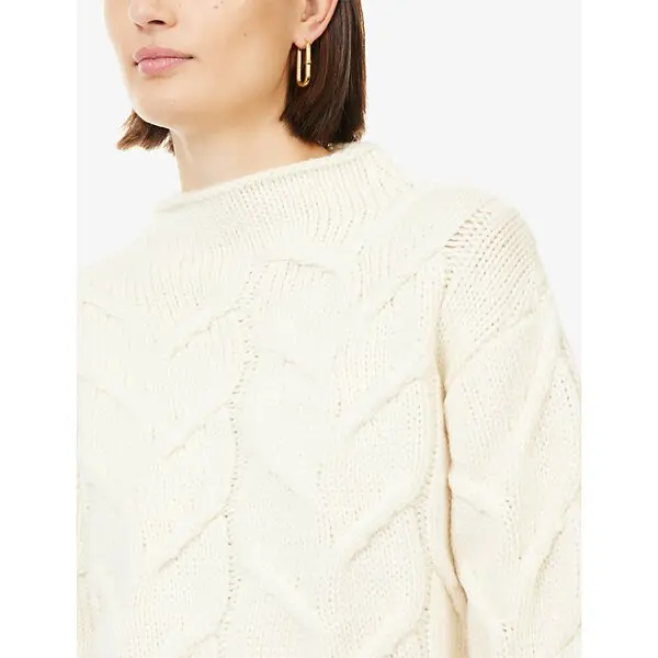 FRAME The Cable Funnel-neck Wool Jumper