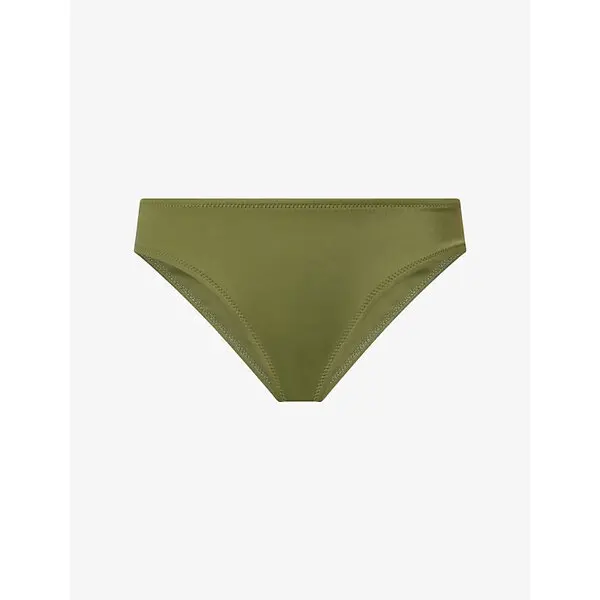 Heidi Klein Slider Low-rise Bikini Bottoms - Olive
