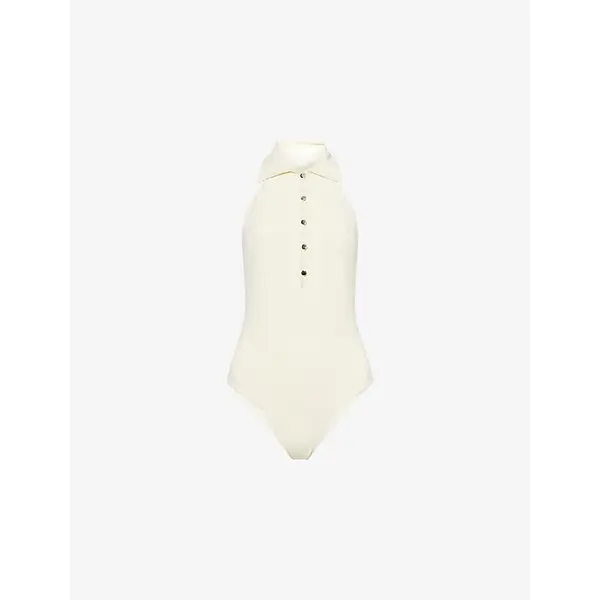 TALLER MARMO Club Collared Swimsuit - Ivory