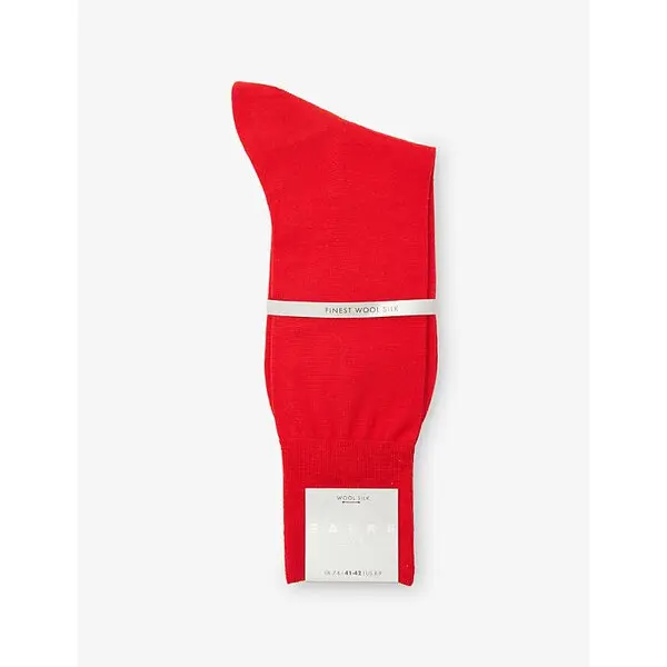 Falke Fine-knit Wool-blend Socks - Cardinal
