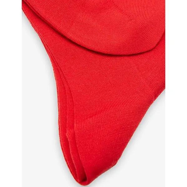 Falke Fine-knit Wool-blend Socks - Cardinal
