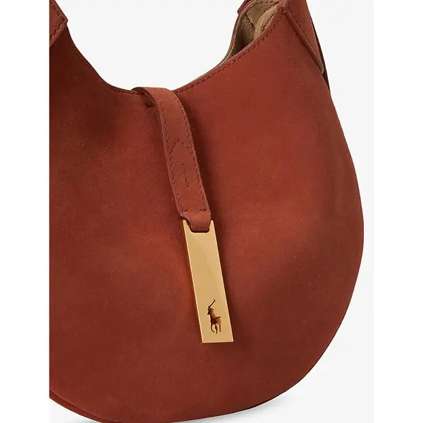 Polo Ralph Lauren Polo Id Suede Shoulder Bag - Auburn