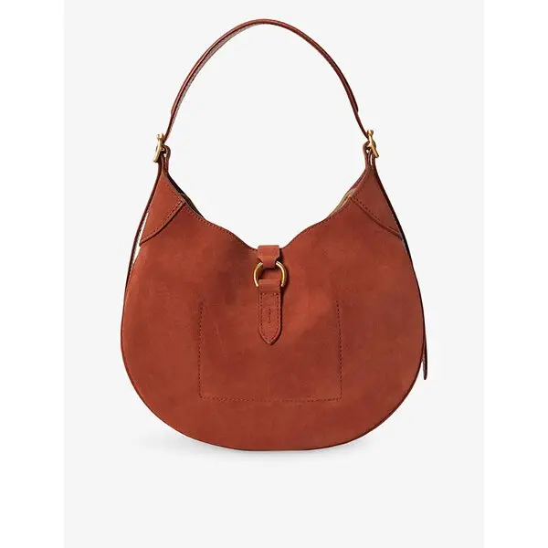 Polo Ralph Lauren Polo Id Suede Shoulder Bag - Auburn