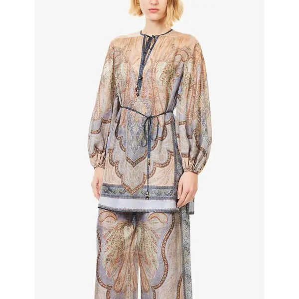 Zimmermann Wanderlust Silk Tunic Top