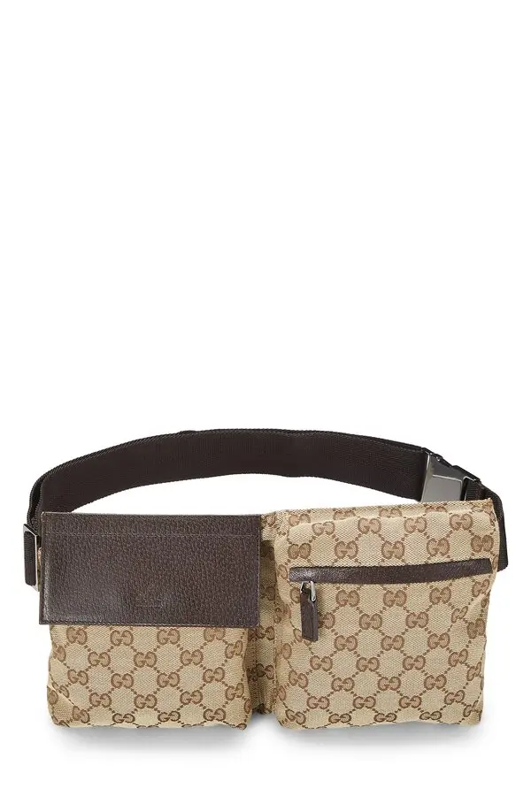 Gucci Original Gg Monogram Waist Pouch - Brown