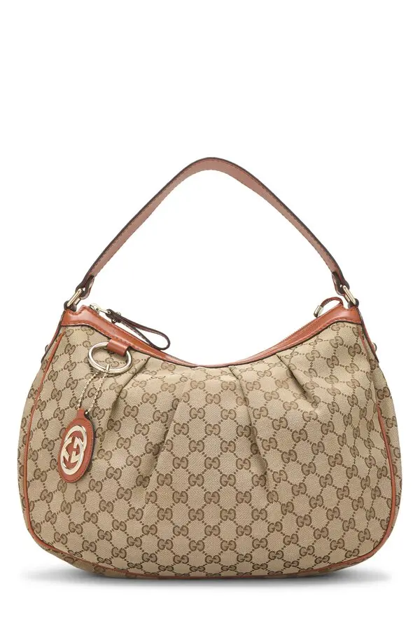 Gucci Original Gg Sukey Hobo - Beige