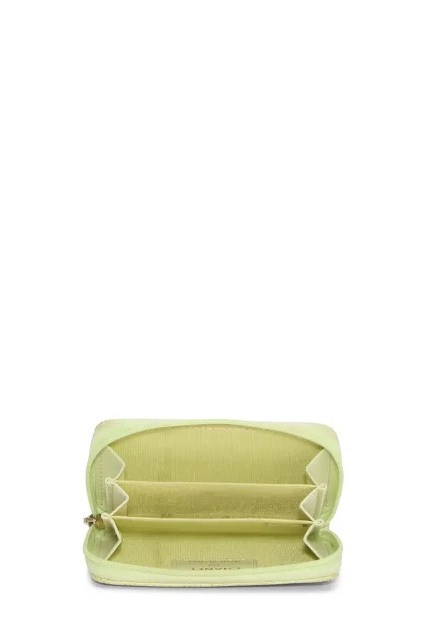 Chanel Caviar Zip Around Coin Purse - Green