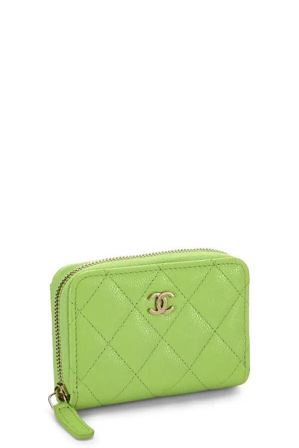 Chanel Caviar Zip Around Coin Purse