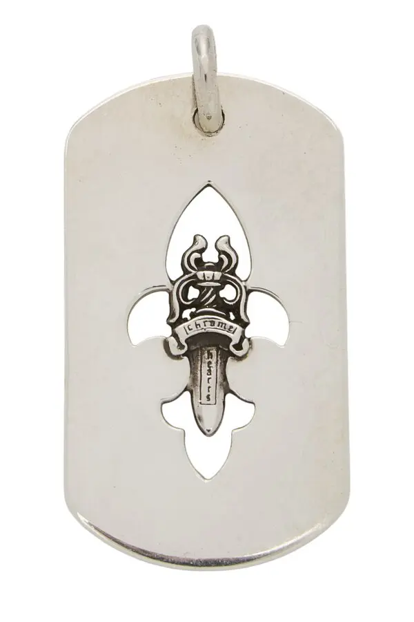 Chrome Hearts Sterling Cutout Dagger Dog Tag