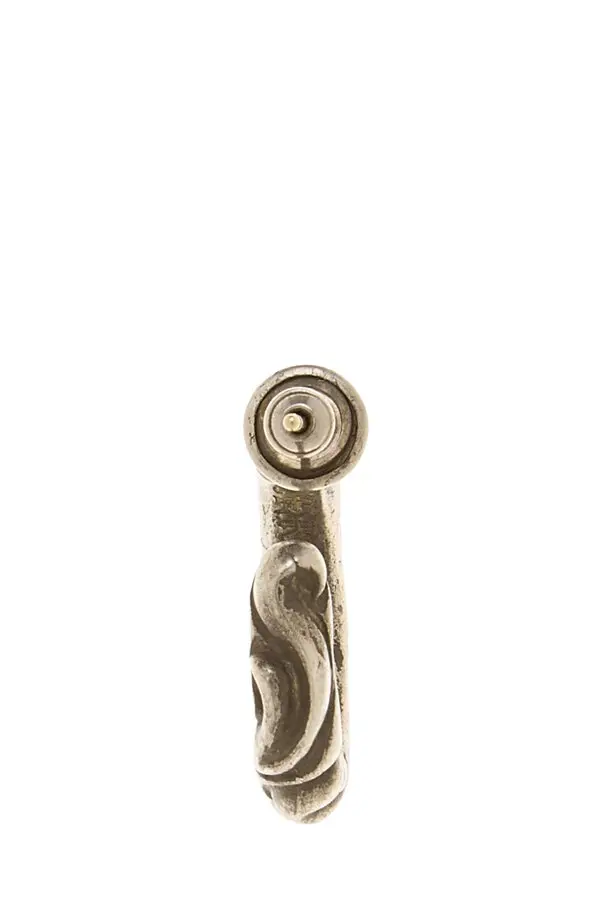 Chrome Hearts Sterling Scroll Hoop Earring