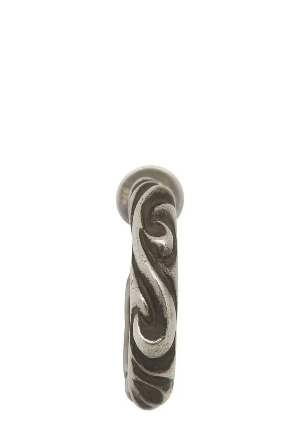 Chrome Hearts Sterling Scroll Hoop Earring
