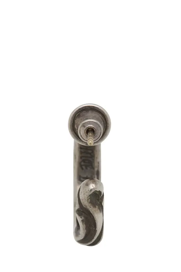 Chrome Hearts Sterling Scroll Hoop Earring