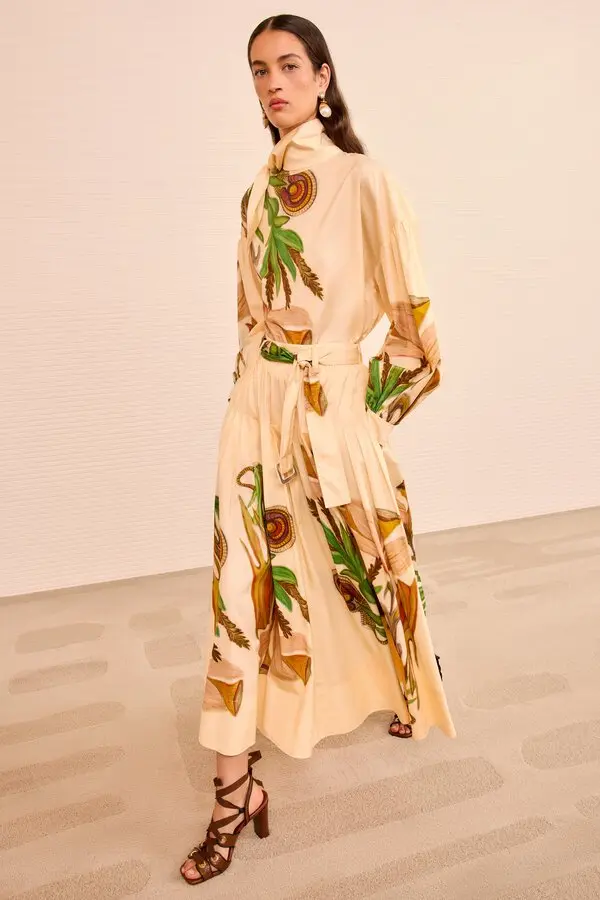 Ulla Johnson Filigree Midi Skirt In Floral Print - Inner Nature