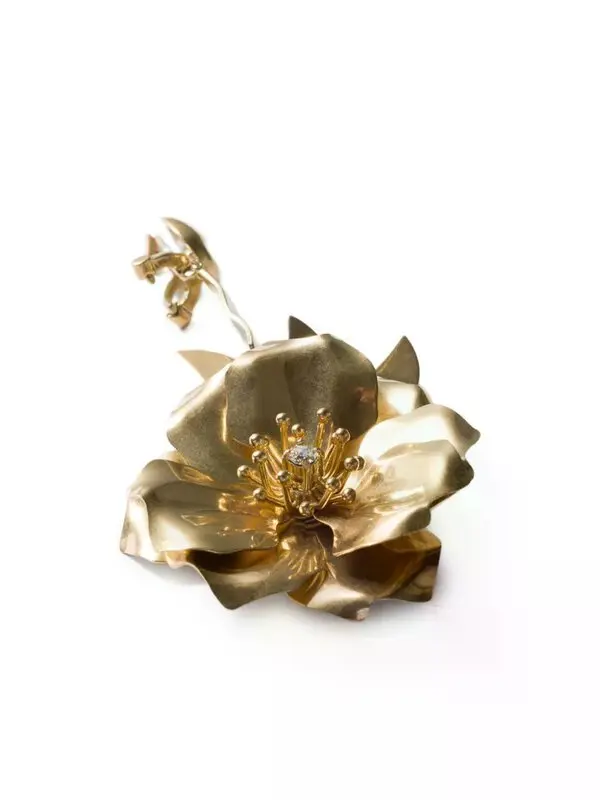 Miu Miu Crystal Flower Clip-on Earrings